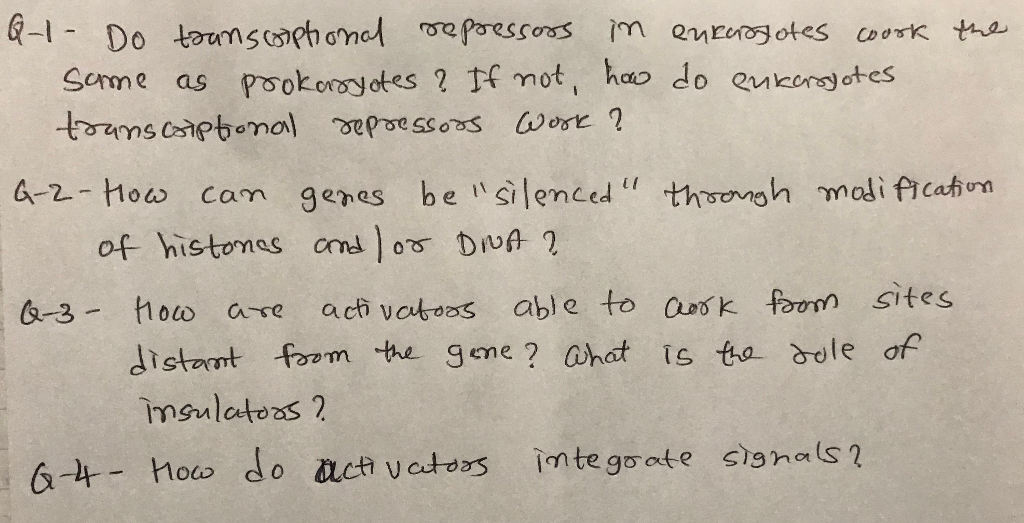 Solved Answer all Four molecular biology of cell questions. | Chegg.com