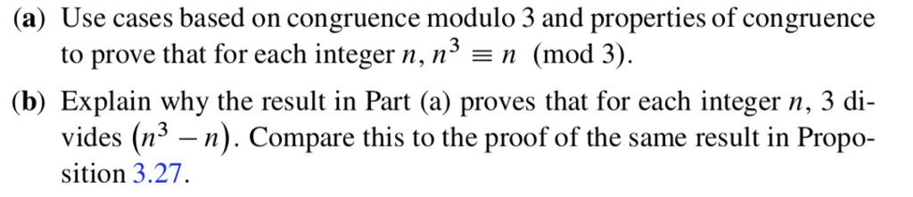 Solved (a) Use cases based on congruence modulo 3 and | Chegg.com