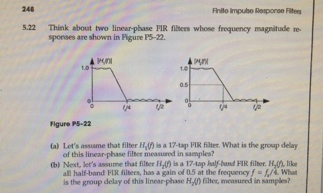 Think about two linear-phase FIR filters whose | Chegg.com