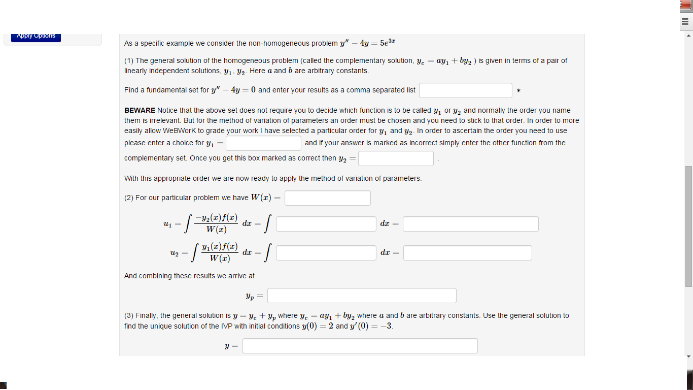 Solved As a specific example we consider the non-homogeneous | Chegg.com