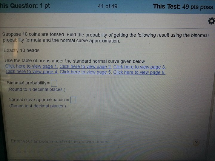 Solved Suppose 16 coins are tossed. Find the probability of | Chegg.com