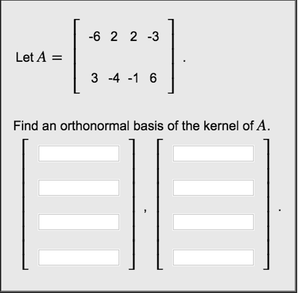 Solved Let A 6 2 2 3 3 4 1 6 Find An Orthonormal Chegg