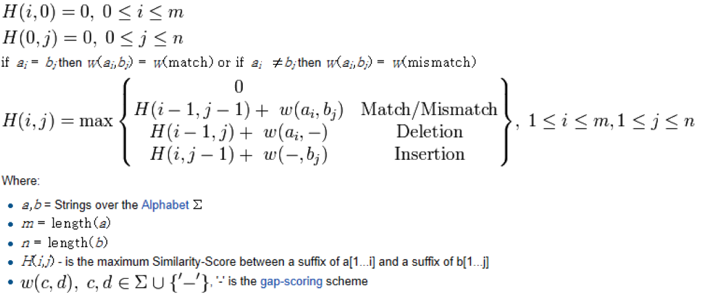 Solved Local Sequence Alignment With Insertiondeletion 