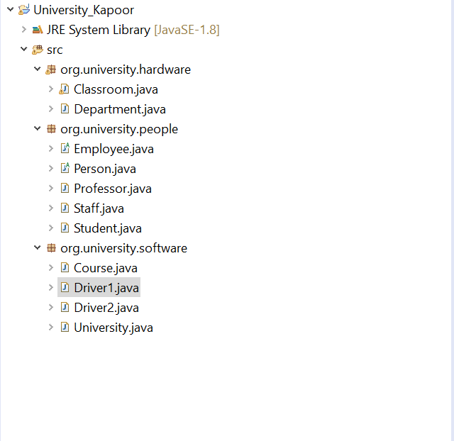 University-Kapoor ˇ JRE System Library JavaSE-1.8] > | Chegg.com