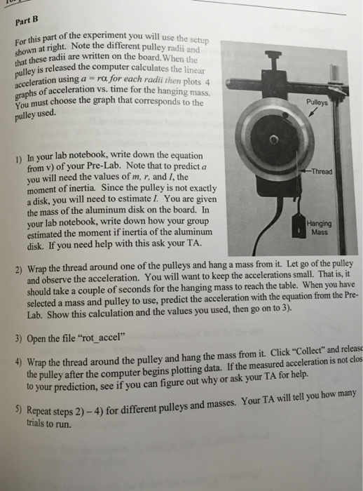 Solved THE EXPERIMENT Part A hanging masses at v this part | Chegg.com