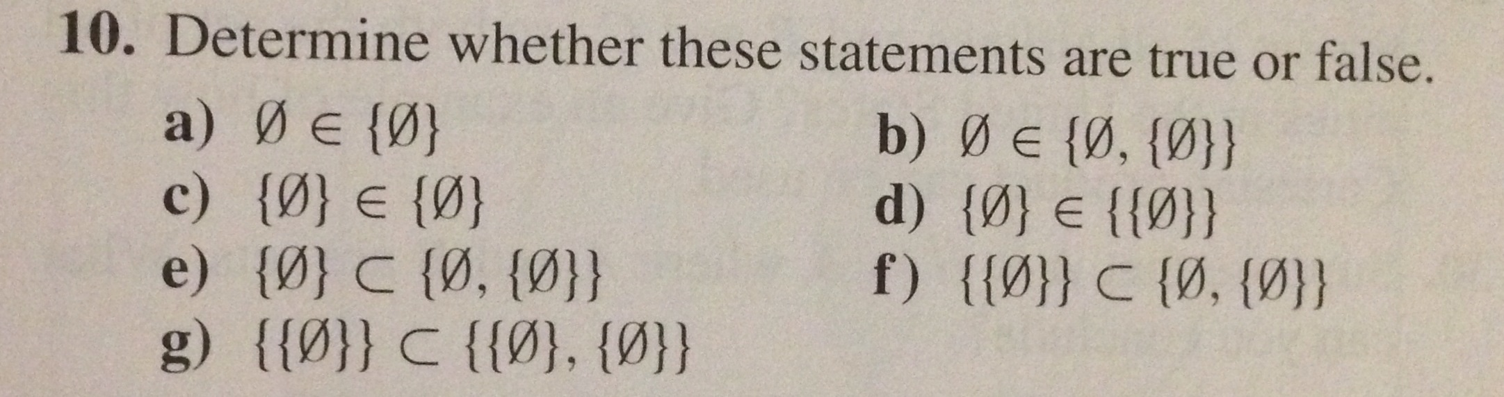Determine whether these statements are true or false. | Chegg.com