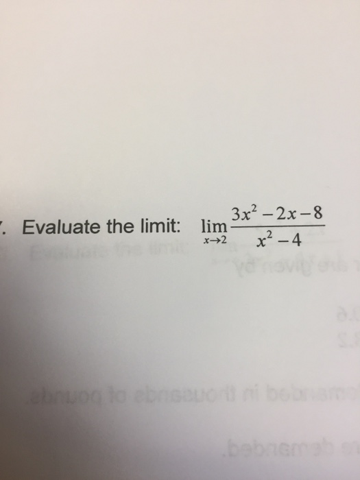 Solved Evaluate the limit: lim x Rightarrow infinity 3x^2 - | Chegg.com