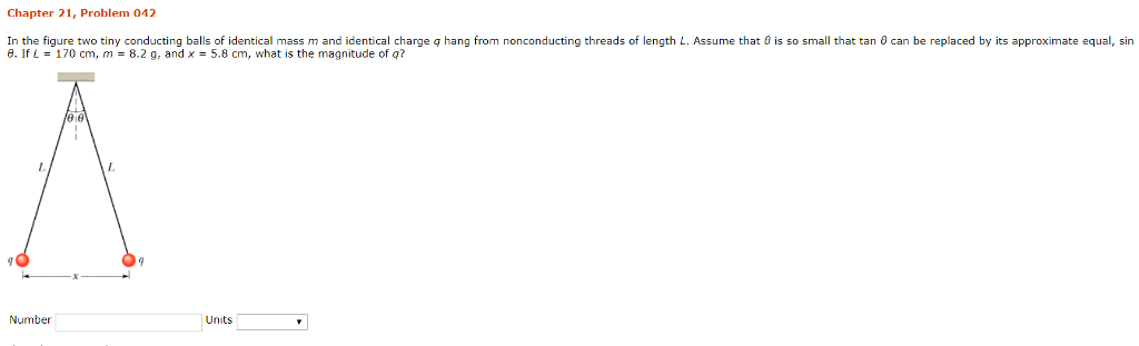 Solved Chapter 21, Problem 042 In the figure two tiny | Chegg.com