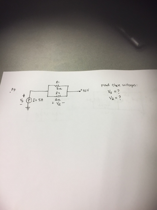 Solved Find the voltages: V_S = ? V_2 = ? | Chegg.com