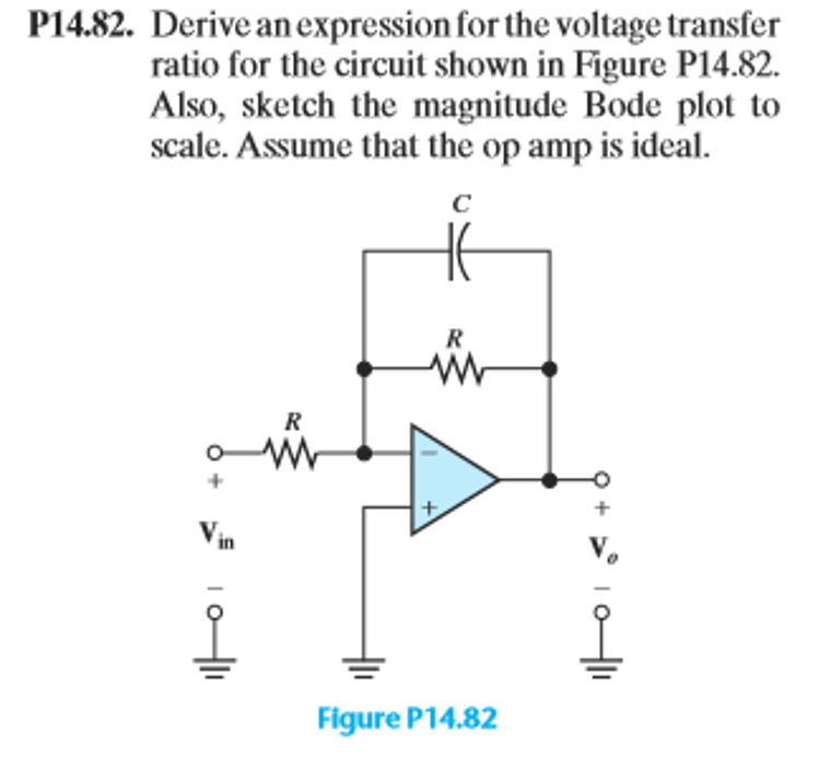 Solved Derive an expression for the voltage transfer ratio | Chegg.com