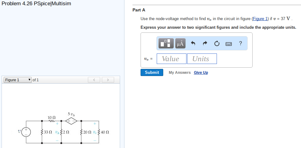 Solved Part A Use the node-voltage method to find upsilon_0 | Chegg.com