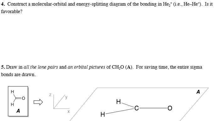 Solved Contruct a molecular-orbital and energy-splitting | Chegg.com