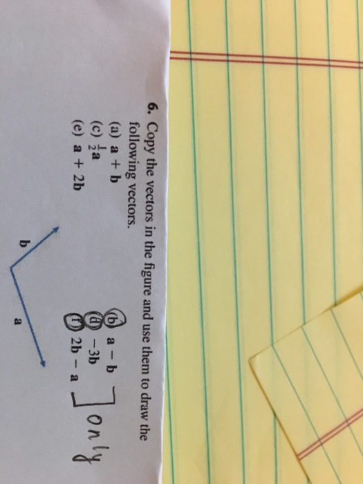 Solved Copy the vectors in the figure and use them to draw | Chegg.com
