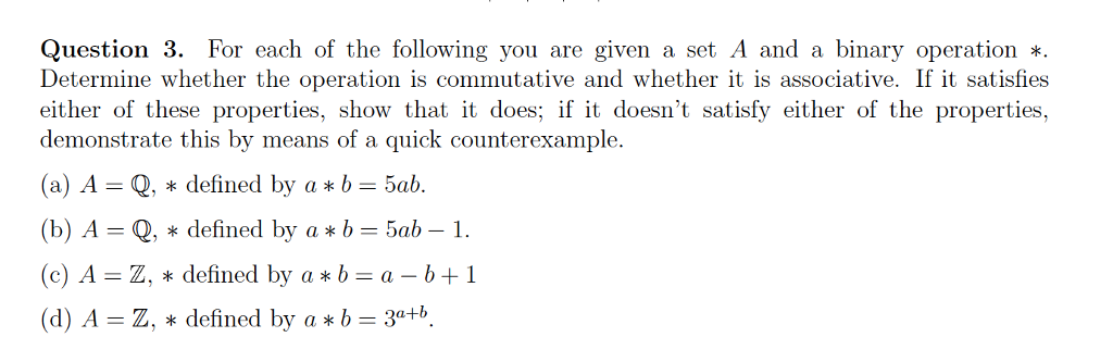Solved For each of the following you are given a set A and a | Chegg.com