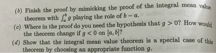 Solved Pore he geaneralzed integral mean value theor Prove | Chegg.com