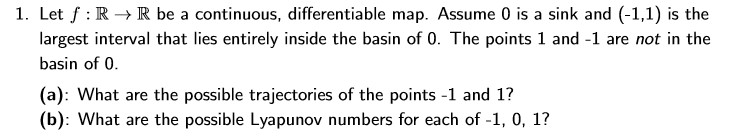 1, Let f : R → R be a continuous, differentiable map. | Chegg.com