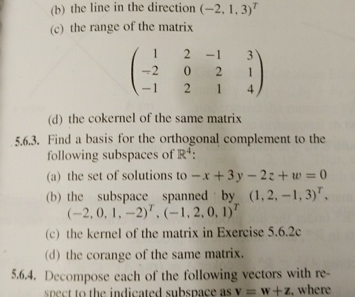 Solved (b) the line in the direction (-2, 1,3)7 (c) the | Chegg.com