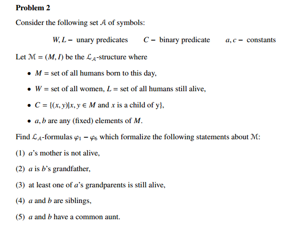 Solved Problem 2 Consider the following set A of symbols: | Chegg.com