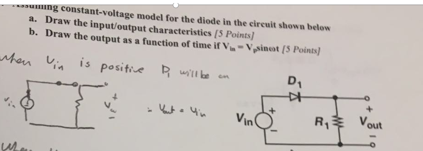 Solved Constant-voltage model for the diode in the circuit | Chegg.com