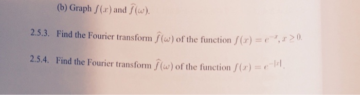 Solved Find the Fourier transform f(omega) of the function | Chegg.com
