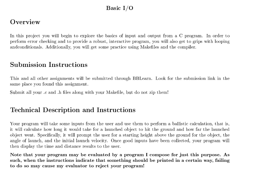 Solved Basic Io Overview In This Project You Will Begin To 