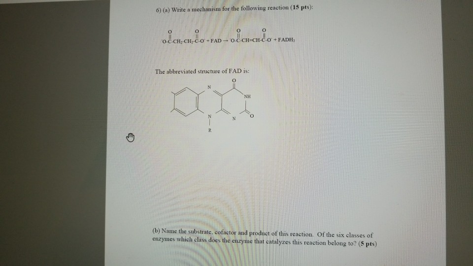 Solved 6) (a) Write a mechanism for the following reaction | Chegg.com