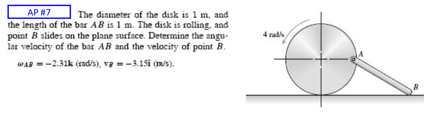 Solved The diameter of the disk is 1 m, and the length of | Chegg.com