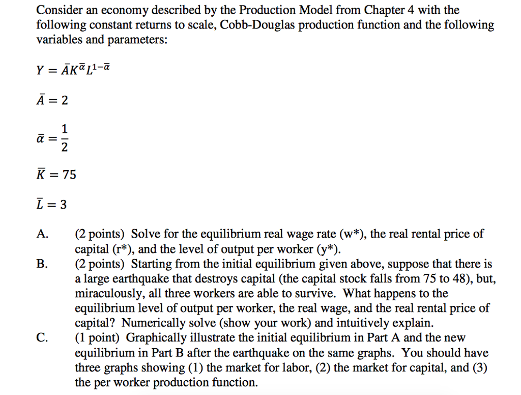Solved Consider an economy described by the Production Model | Chegg.com