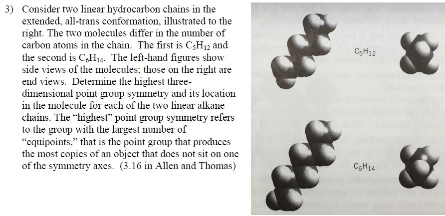 Consider two linear hydrocarbon chains in the | Chegg.com