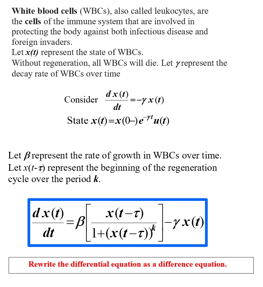 Solved White blood cells (WBCs), also called leukocytes, are | Chegg.com