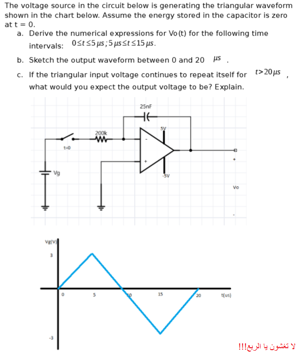 Solved The voltage source in the circuit below Is generating | Chegg.com
