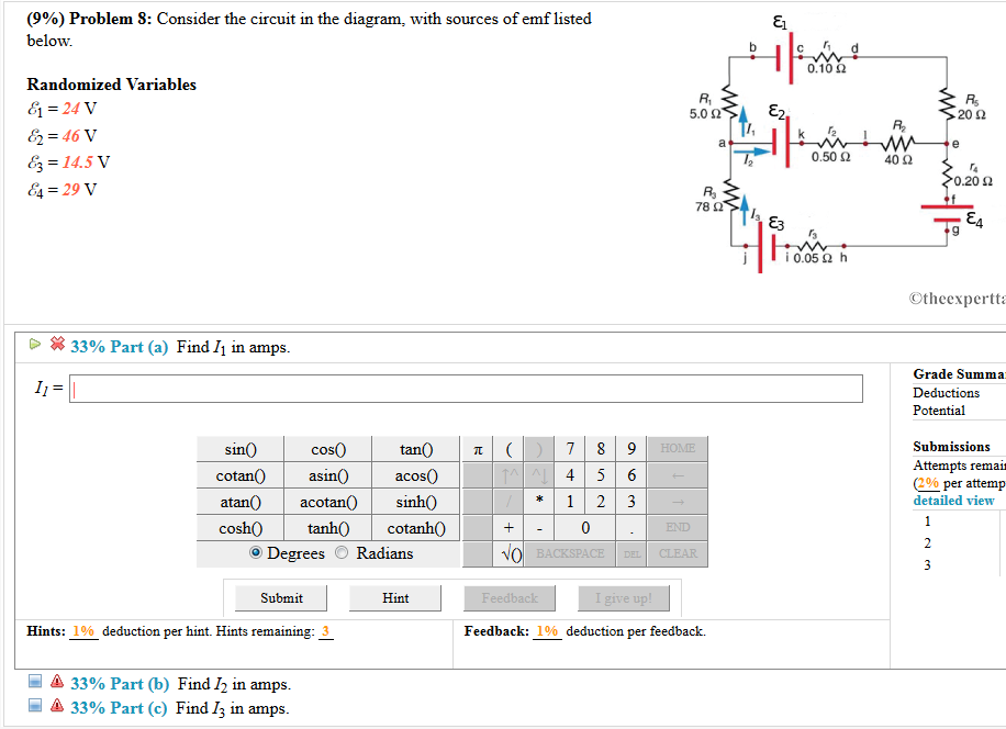 Solved (9%) Problem S: Consider the circuit in the diagram, | Chegg.com