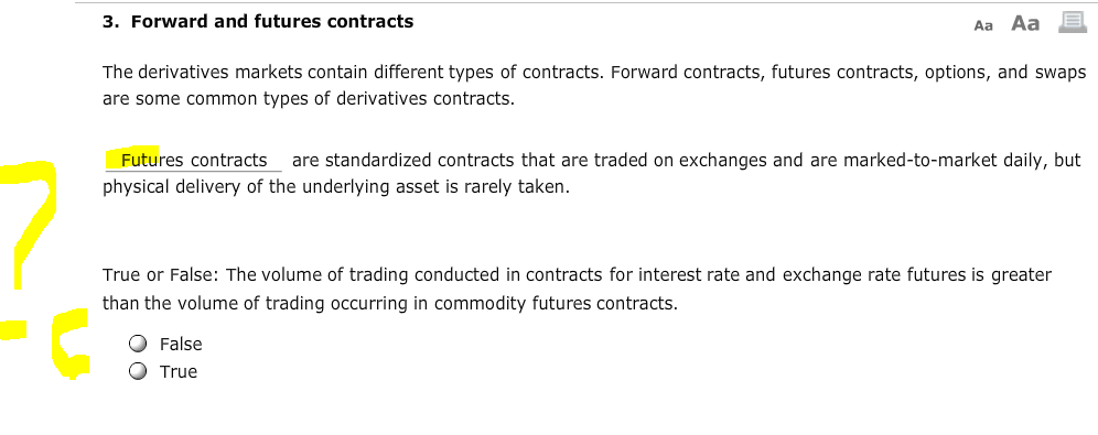Solved 3. Forward and futures contracts Aa Aa The | Chegg.com