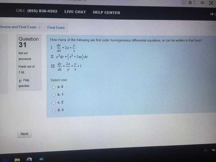 Solved How many of the following are first order homogeneous | Chegg.com