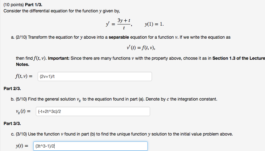 Solved Consider the differential equation for the function y | Chegg.com