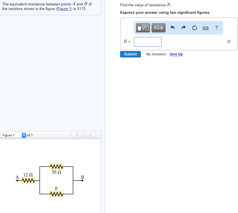 Solved The equivalent resistance between points A and B of | Chegg.com