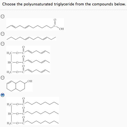 Polyunsaturated Triglyceride The Diagram Shows A Triglyceride Molecule
