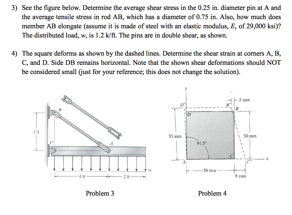 Solved See the figure below. Determine the average shear | Chegg.com