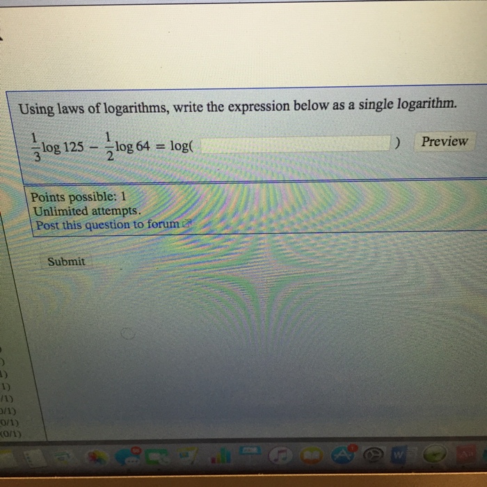 Solved Using laws of logarithms, write the expression below | Chegg.com