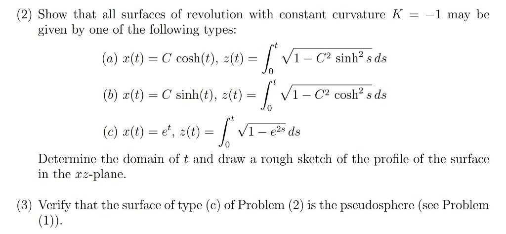 Solved 2 Show That All Surfaces Of Revolution With