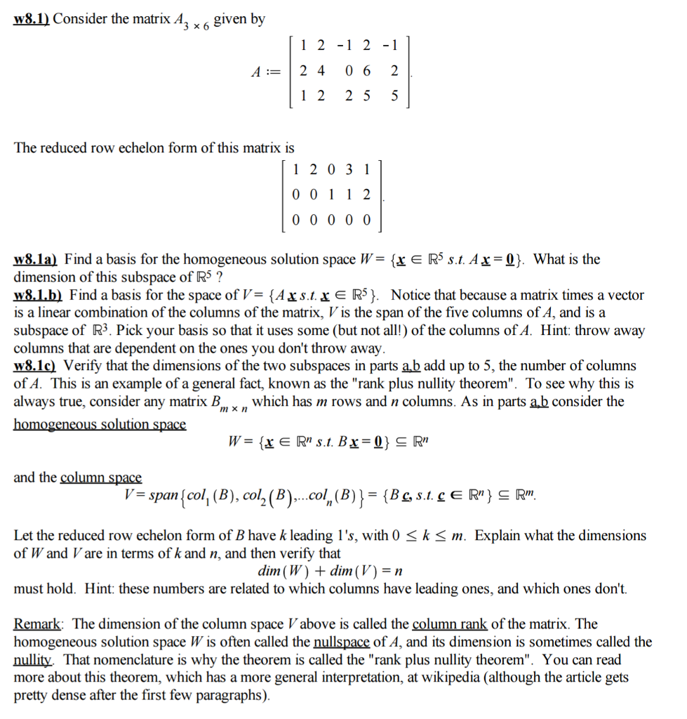 Solved Consider the matrix A_3 times 6 given by A = [1 2 1 | Chegg.com