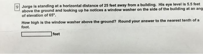 Solved Jorge is standing at a horizontal distance of 25 feet | Chegg.com