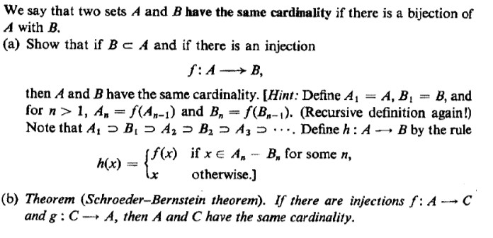 Solved We say that two sets A and B have the same | Chegg.com