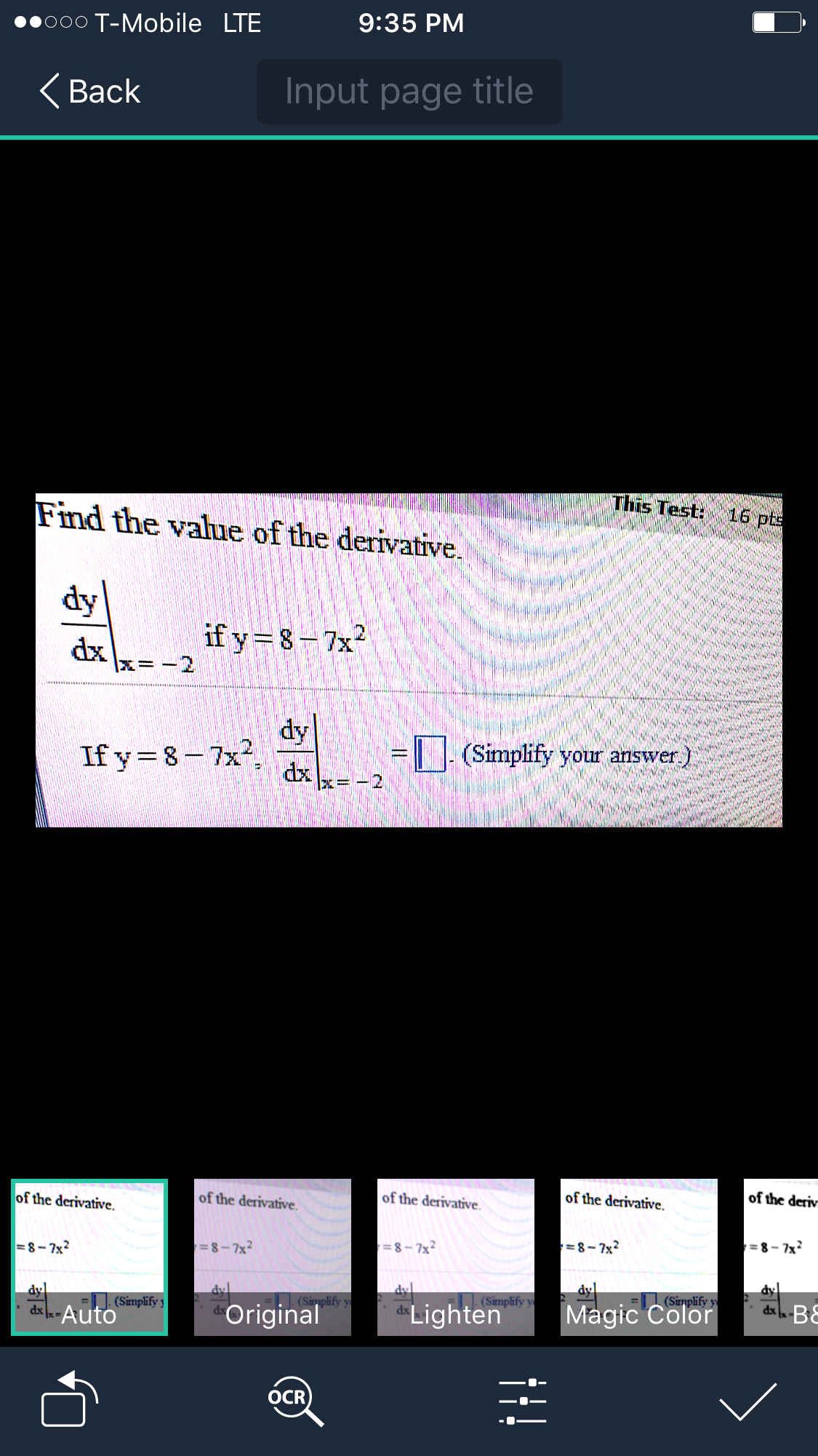 Solved Find the value of the derivative. dy/dx|_x = -2 if y | Chegg.com