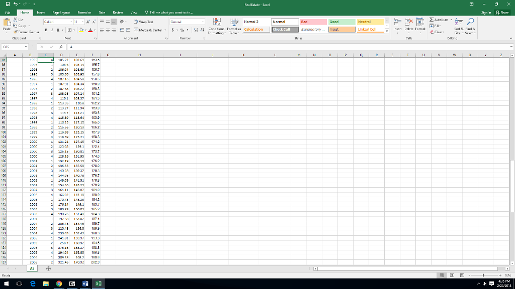 Calculate the nominal and real annual rate of housing | Chegg.com