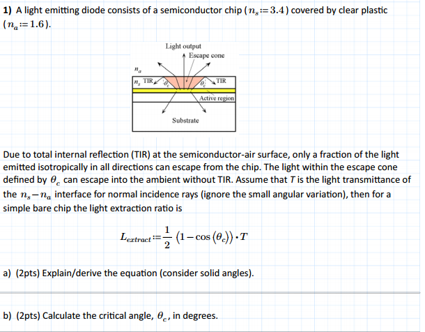A light emitting diode consists of a semiconductor | Chegg.com