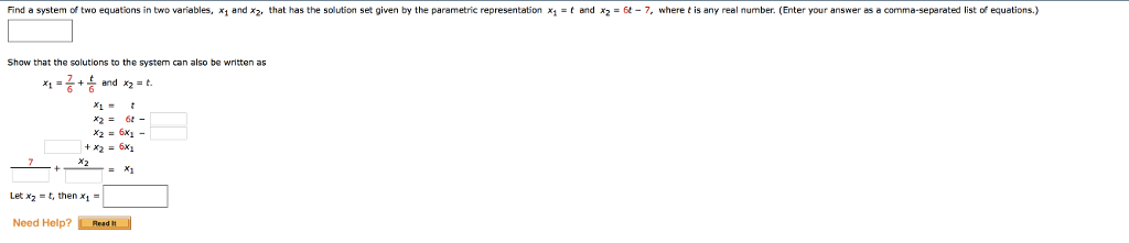 Solved Find a system of two equations in two variables, | Chegg.com