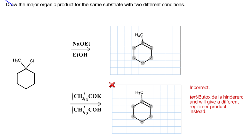 Solved Draw the major organic product for the same substrate | Chegg.com