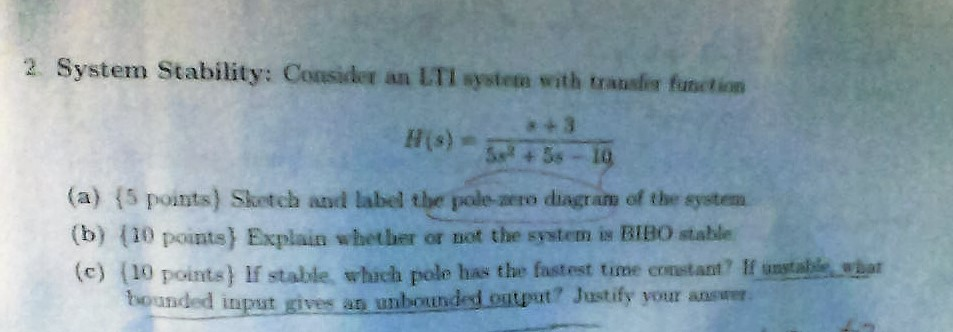 Solved System stability: Consider as LTI system with | Chegg.com