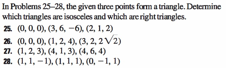 Solved In Problems 25-28, the given three points form a | Chegg.com